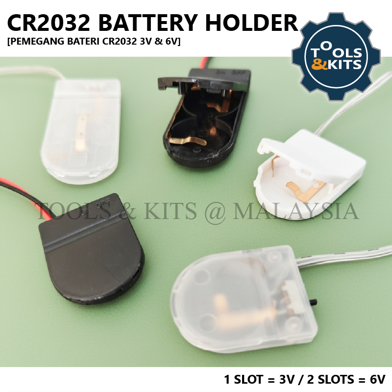 CR2032 Coin Cell Battery Holder Button Battery 1 Slot 3V 2 Slots 6V ...