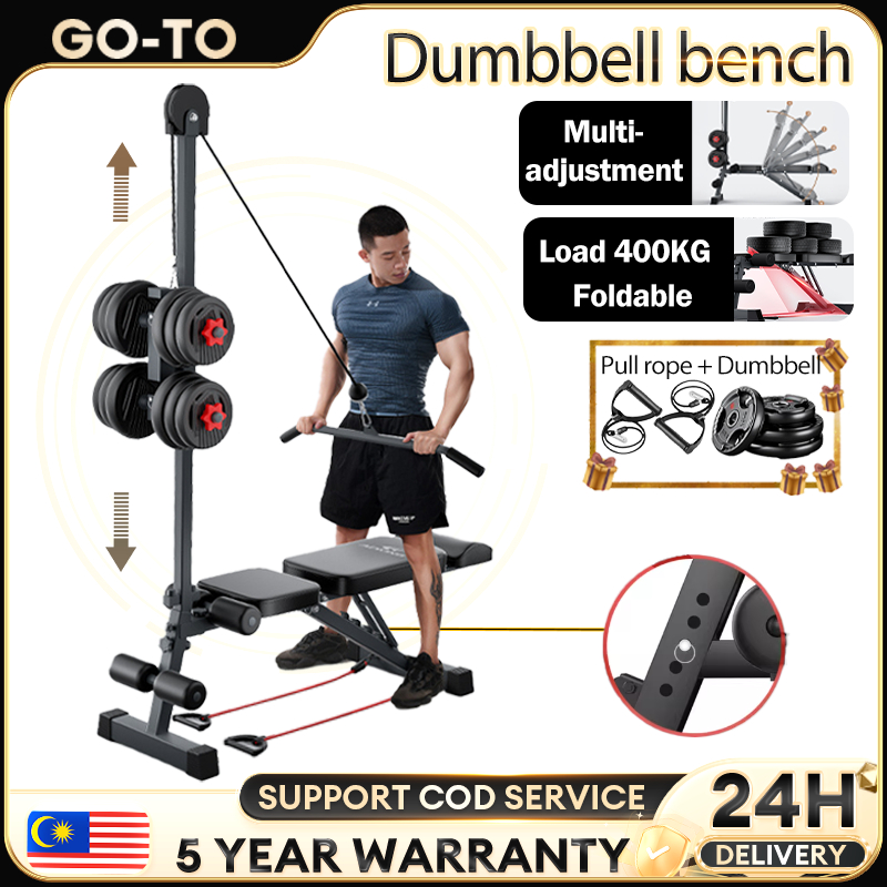 Dumbbell Bench Adjustable Foldable Bench Multi-function Weight Lifting ...