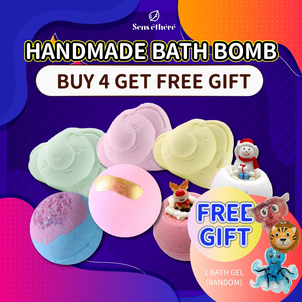 【Sens éthéré】Bath Bombs Natural Handmade Organic Moisturizing Bom Mandi ...