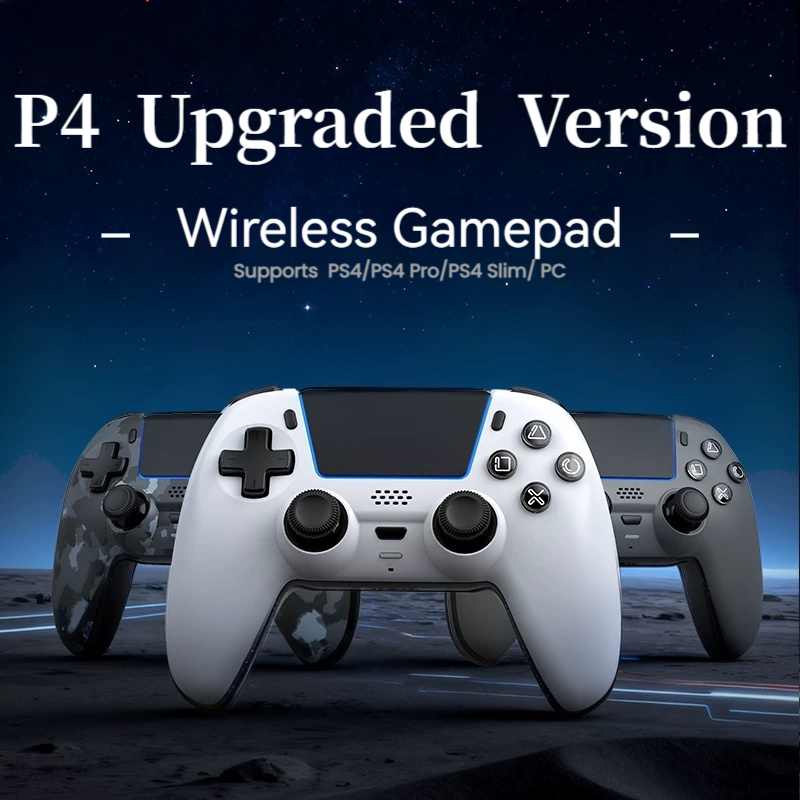 P4 Wireless Game Controller Gamepad Joystick Touch Pad Gamepad Gaming ...