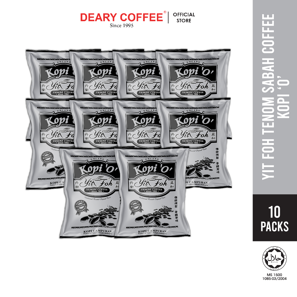 Tenom Yit Foh Coffee Kopi O 沙巴著名咖啡 (Bundle Of 10) [10g x 12s x 10 Pack ...