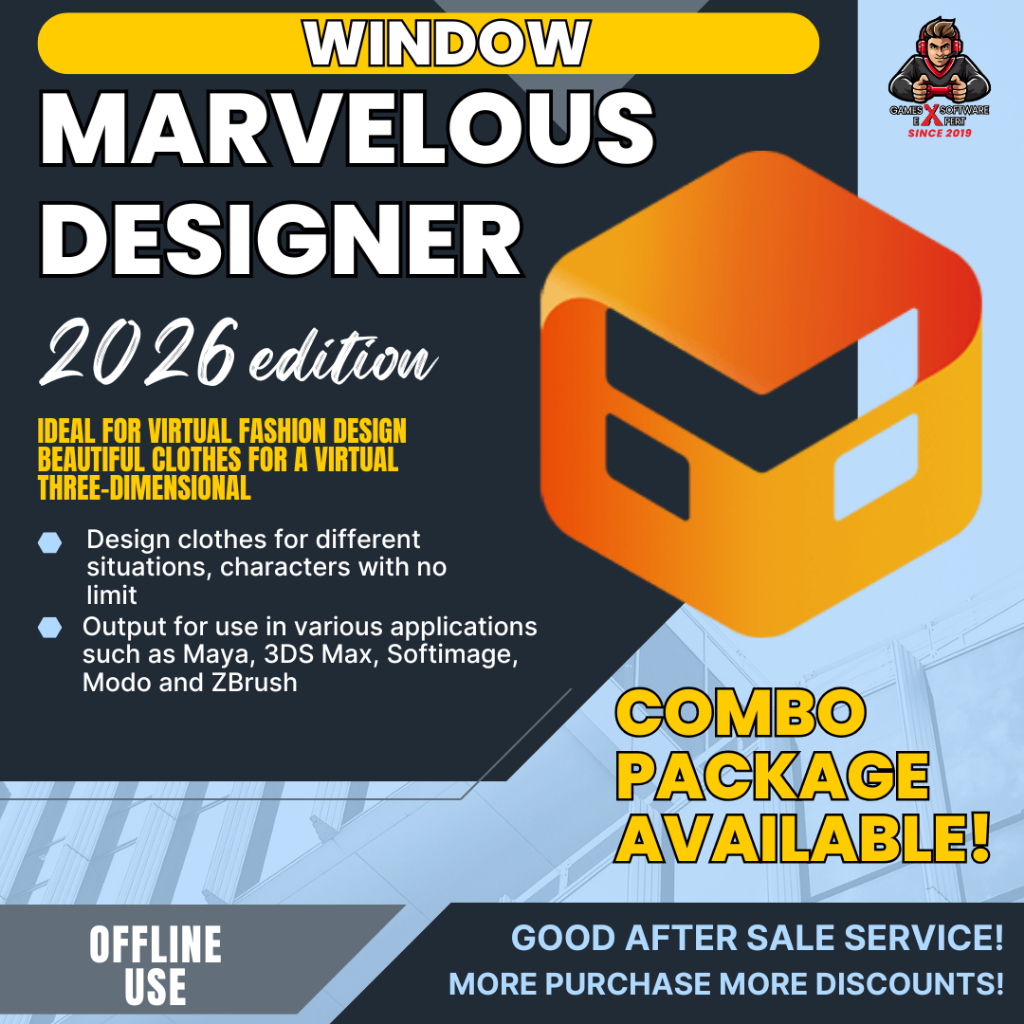 Marvelous Designer 2026 Full Cloth Design Editing 3D Window Full ...