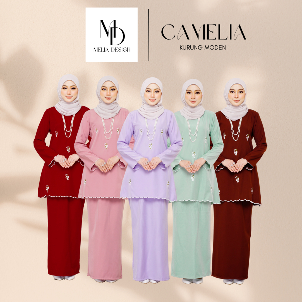 MODEN CAMELIA BY MELIA DESIGN SULAM BIKU PLAIN COTTON SILK PREMIUM ...