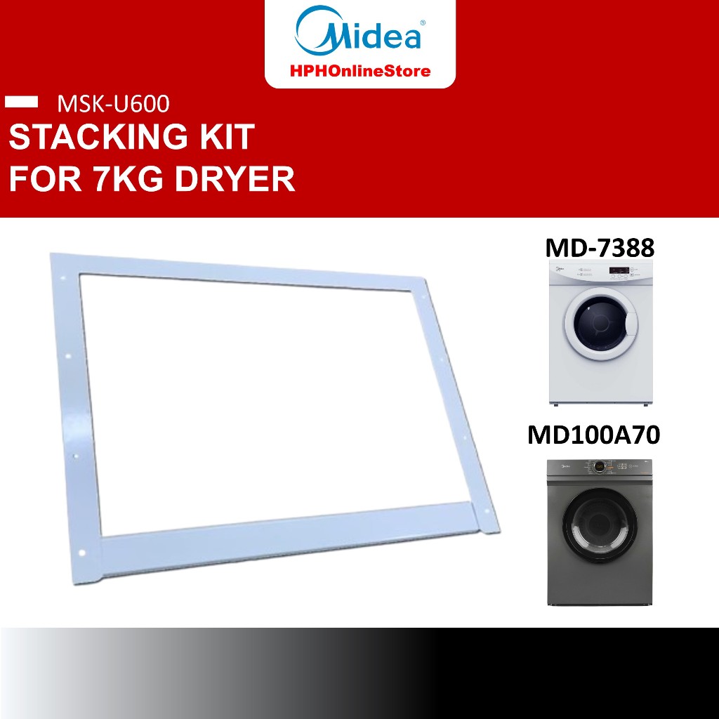 Midea Stacking Kit MSK-U600 for MD100A70 MD-7388 | MF100W85B MF100W95B ...