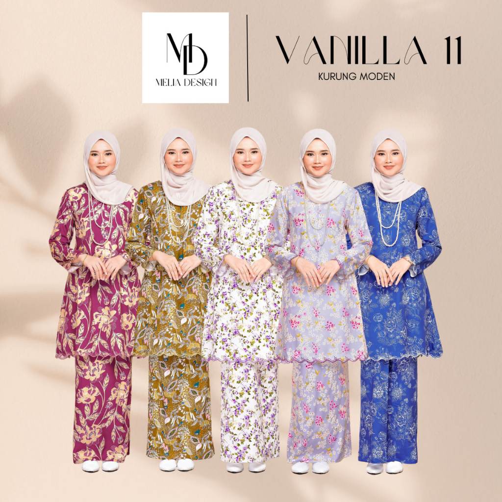 MODEN VANILLA 11 BY MELIA DESIGN SULAM BIKU JACQUARD SILK PREMIUM BAJU ...