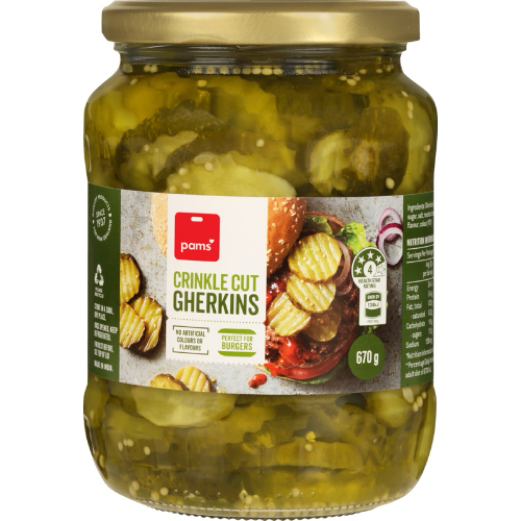Pams Crinkle Cut Gherkins 670g, Made in NZ | Shopee Malaysia