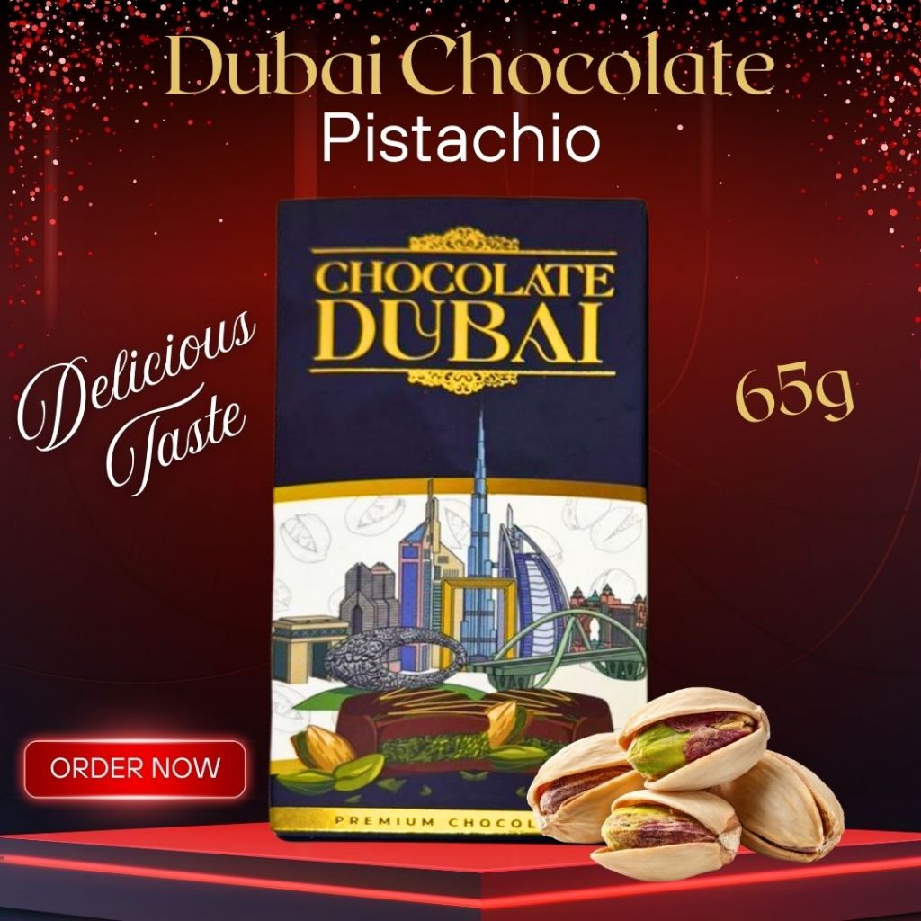 Dubai Chocolate Pistachio Blue Box 65g Viral Sweet Dessert | Shopee ...