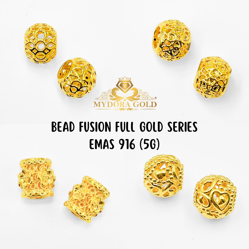 MYDORA Bead Fusion Full Gold Series (5G) I EMAS 916/22K | Shopee Malaysia