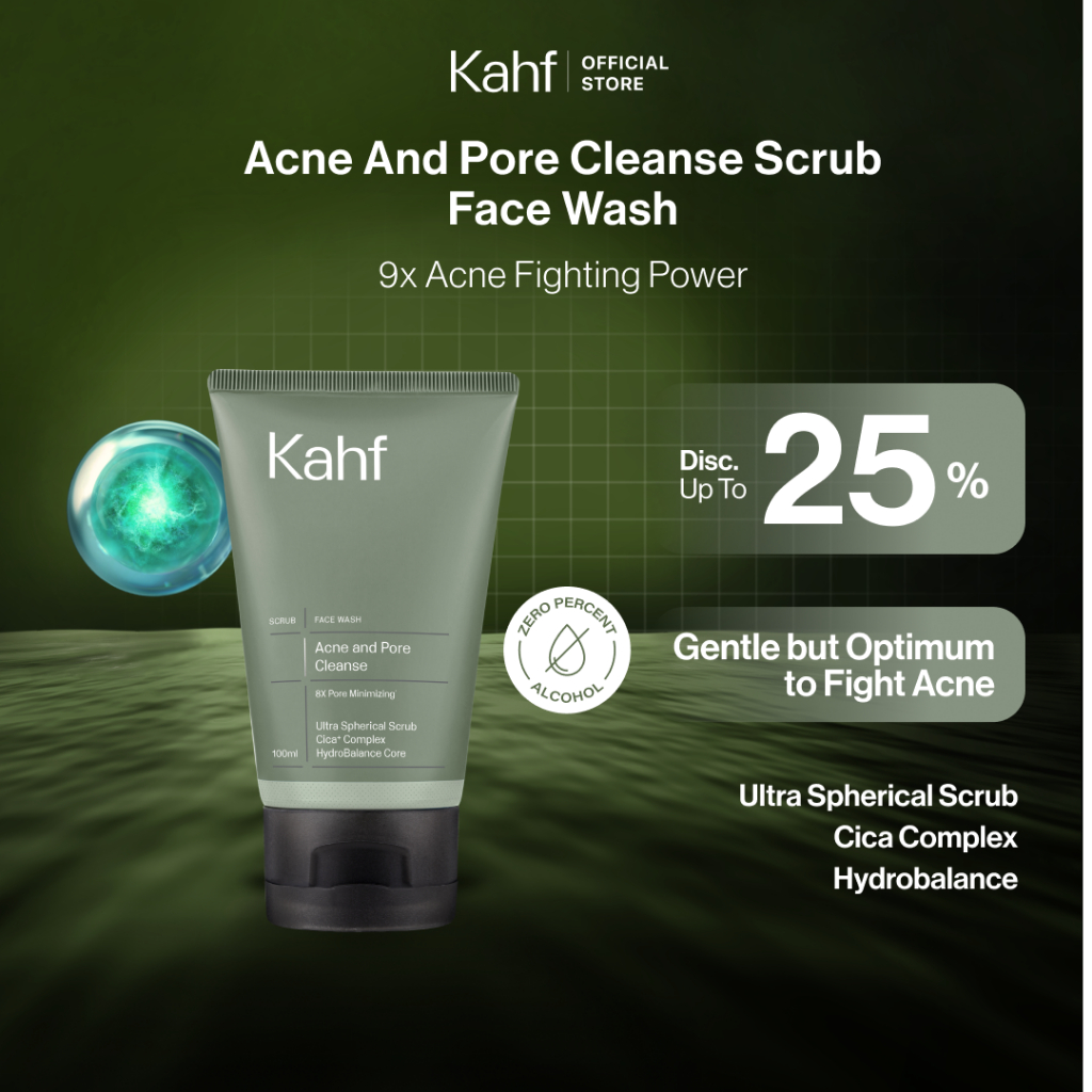Kahf Acne and Pore Cleanse Scrub Face Wash (100ml) Hydrobalance ...