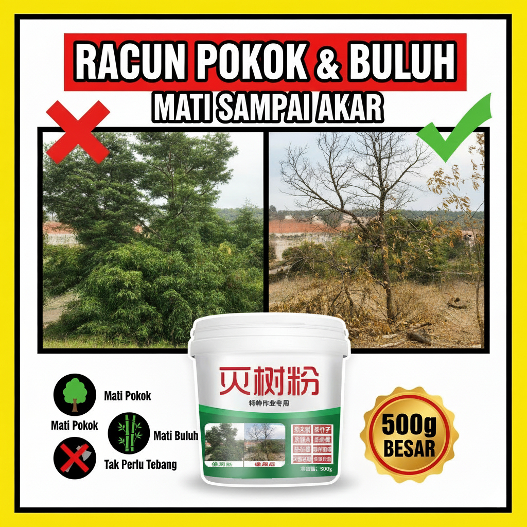 Racun Pokok Besar Tree Killer Powder 500g Mati Sampai Akar Racun Rumput ...