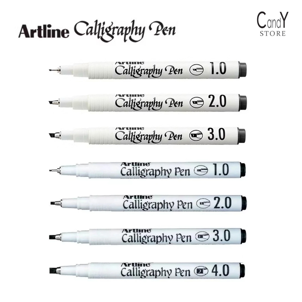 Artline Calligraphy Pen Khat Jawi Pen Flat Nib Chisel Nib 1.0- 4.0mm ...