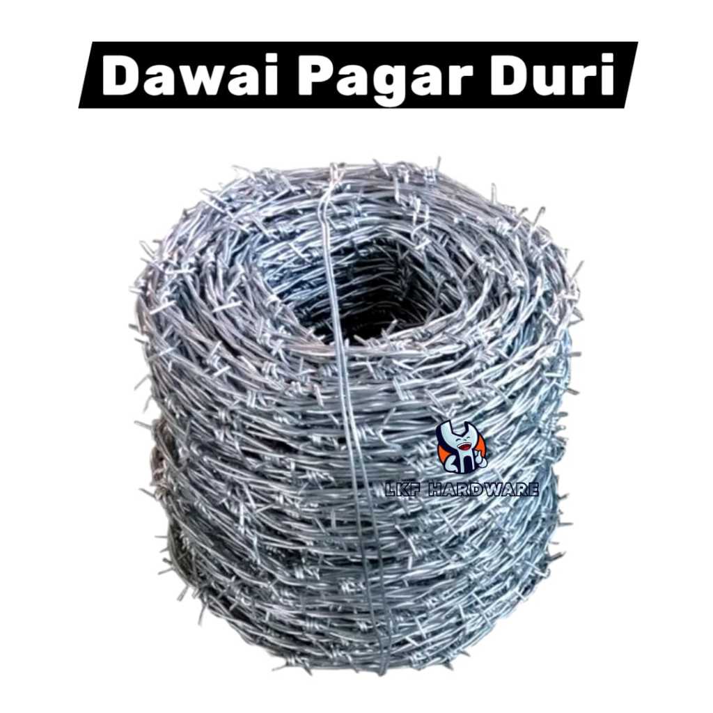 Dawai Duri Pagar GI/ Kawat Duri/ High Tensile Heavy Duty Barded Wire ...