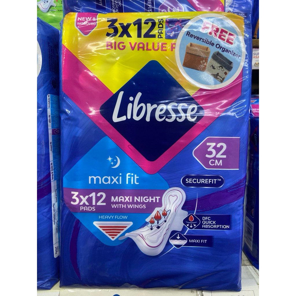 Libresse Maxi Night Wing 32cm 3x12s | Shopee Malaysia