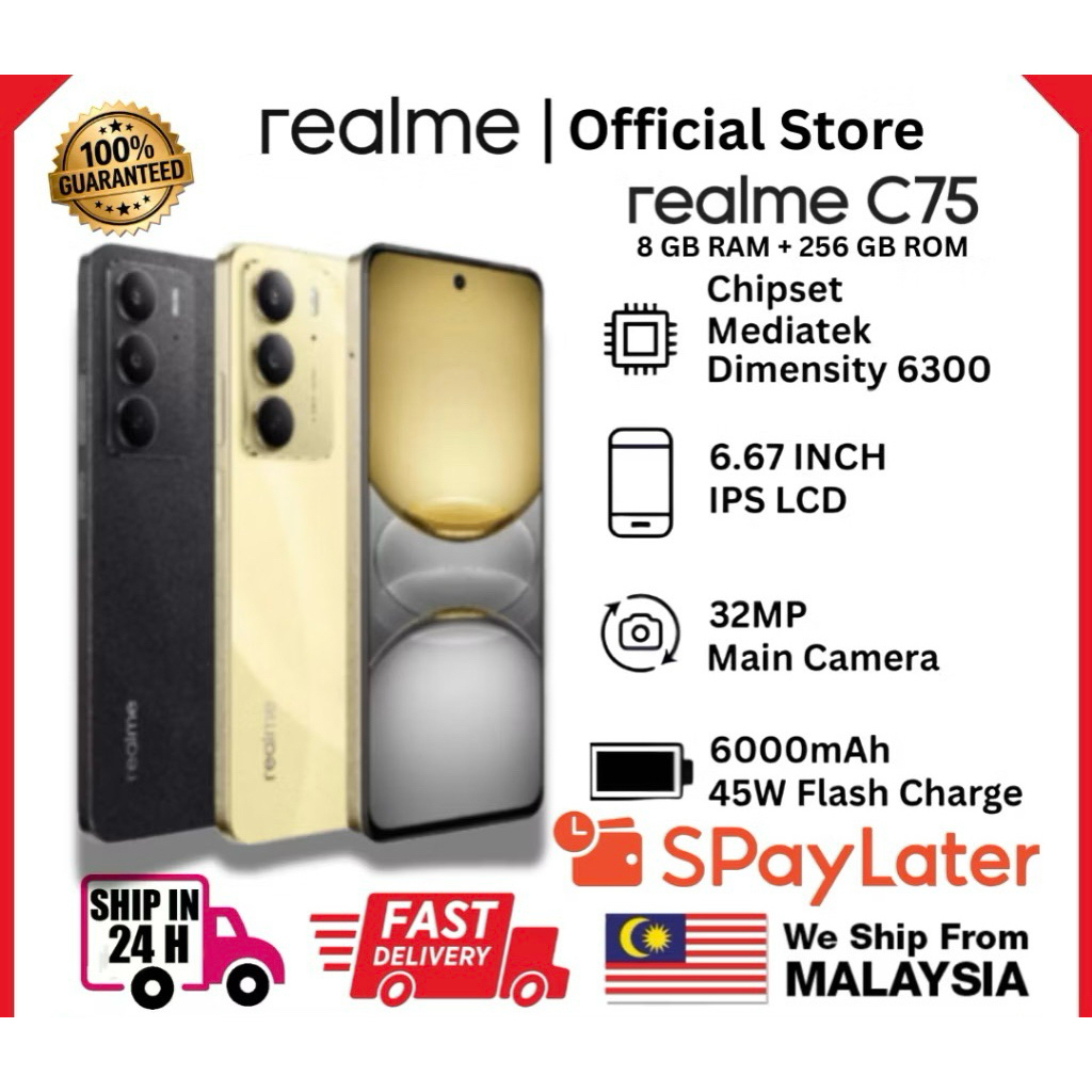 Realme C75 5G Smartphone | 8GB RAM + 256GB ROM | 67W SUPERVOOC Charging ...