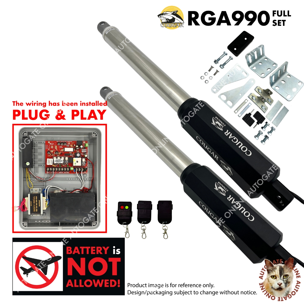 COUGAR 2CH 433MHZ WA3 A3 ( SET ) AUTOGATE ARM FOLDING SWING AUTOGATE ...