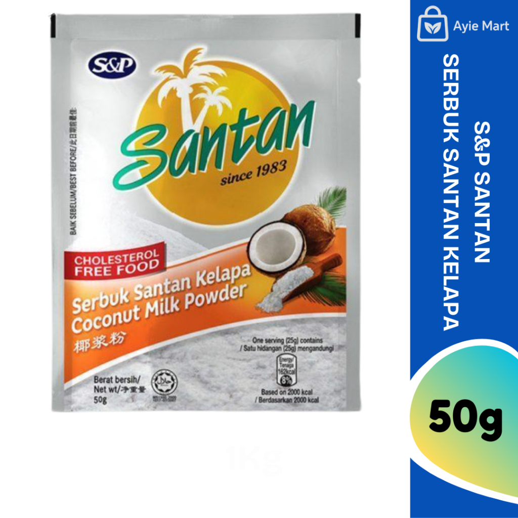 S&P SANTAN Serbuk Santan Kelapa | Coconut Milk Powder Halal 50g ...