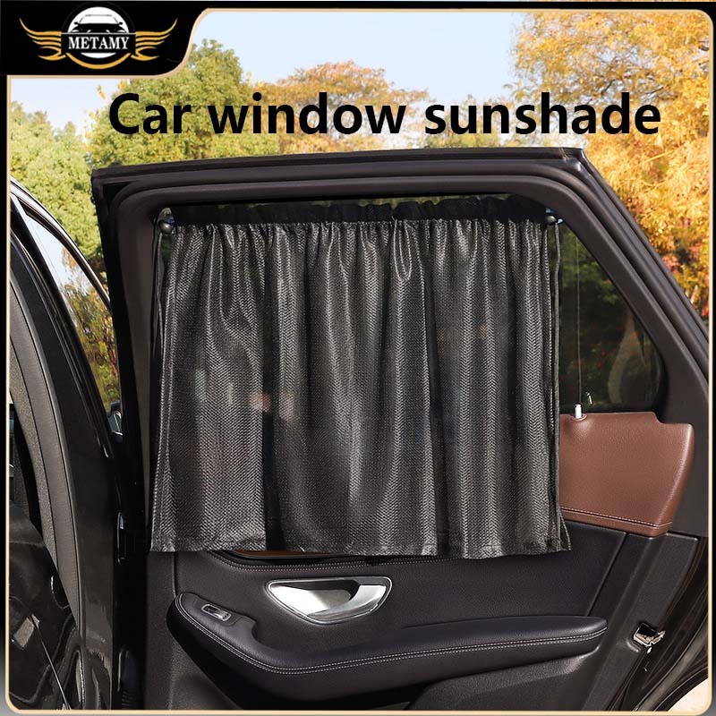 Universal Car Window Curtains Retractable Sunshade with Suction Cups ...