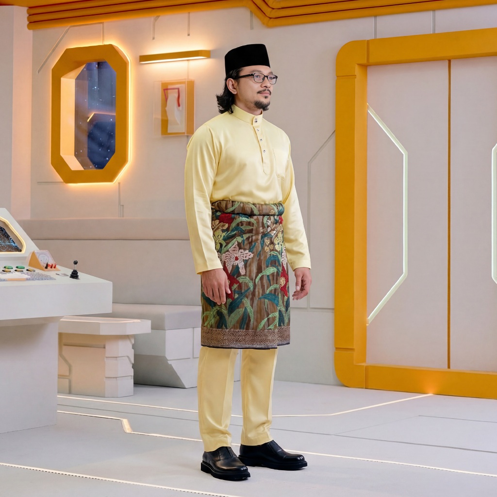 Baju Melayu Bulan Bintang - Tailored Fit - Tema Kuning/Oren [NEW 2026 ...