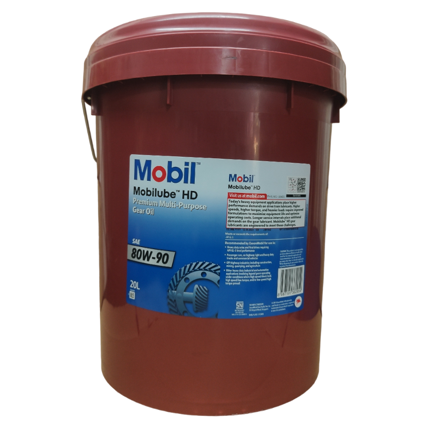 AUTOMOTIVE GEAR OIL - MOBIL MOBILUBE HD GL-5 80W-90【20L】(Ready Stock ...