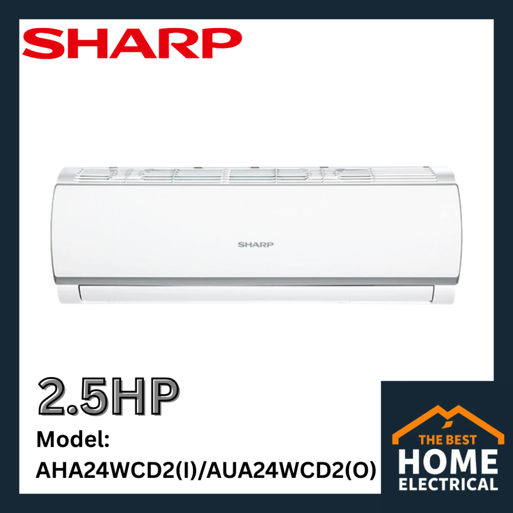 Sharp R32 Non-Inverter Air Conditioner 1.0HP | 1.5HP | 2.0HP | 2.5HP ...