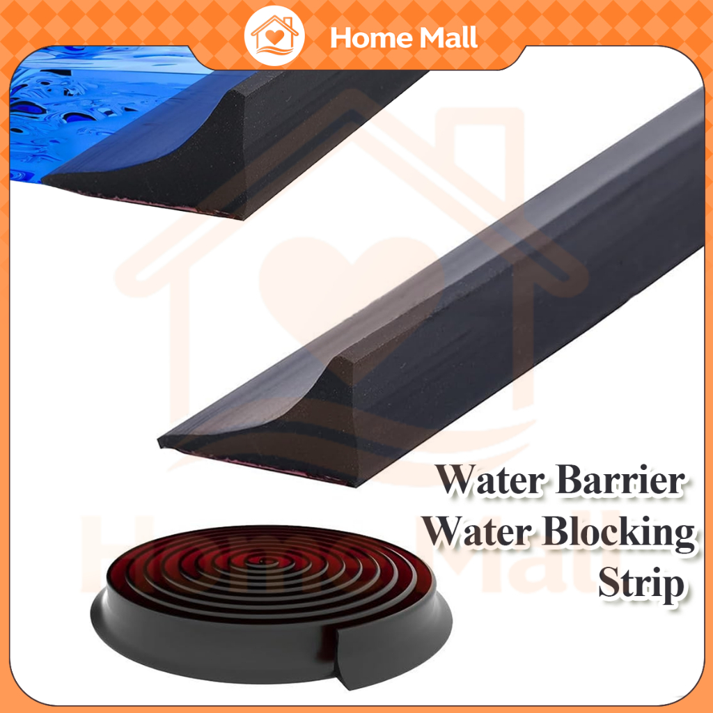 1M Water Blocking Strip Water Barrier Bathroom Shower Kitchen Flexible ...