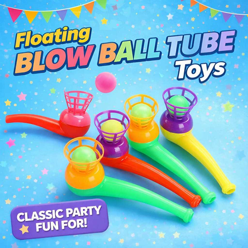 Floating Blow Ball Tube Classic Toys 1980s 1pc Mainan Klasik Tiup Bola ...
