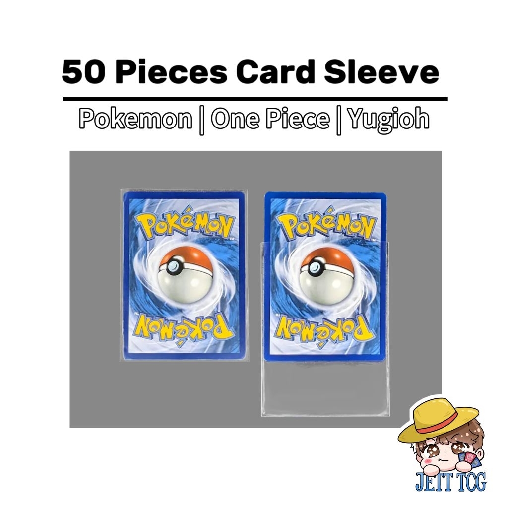 Transparent TCG Card Sleeves for Pokémon, One Piece, Yu-Gi-Oh, Digimon ...