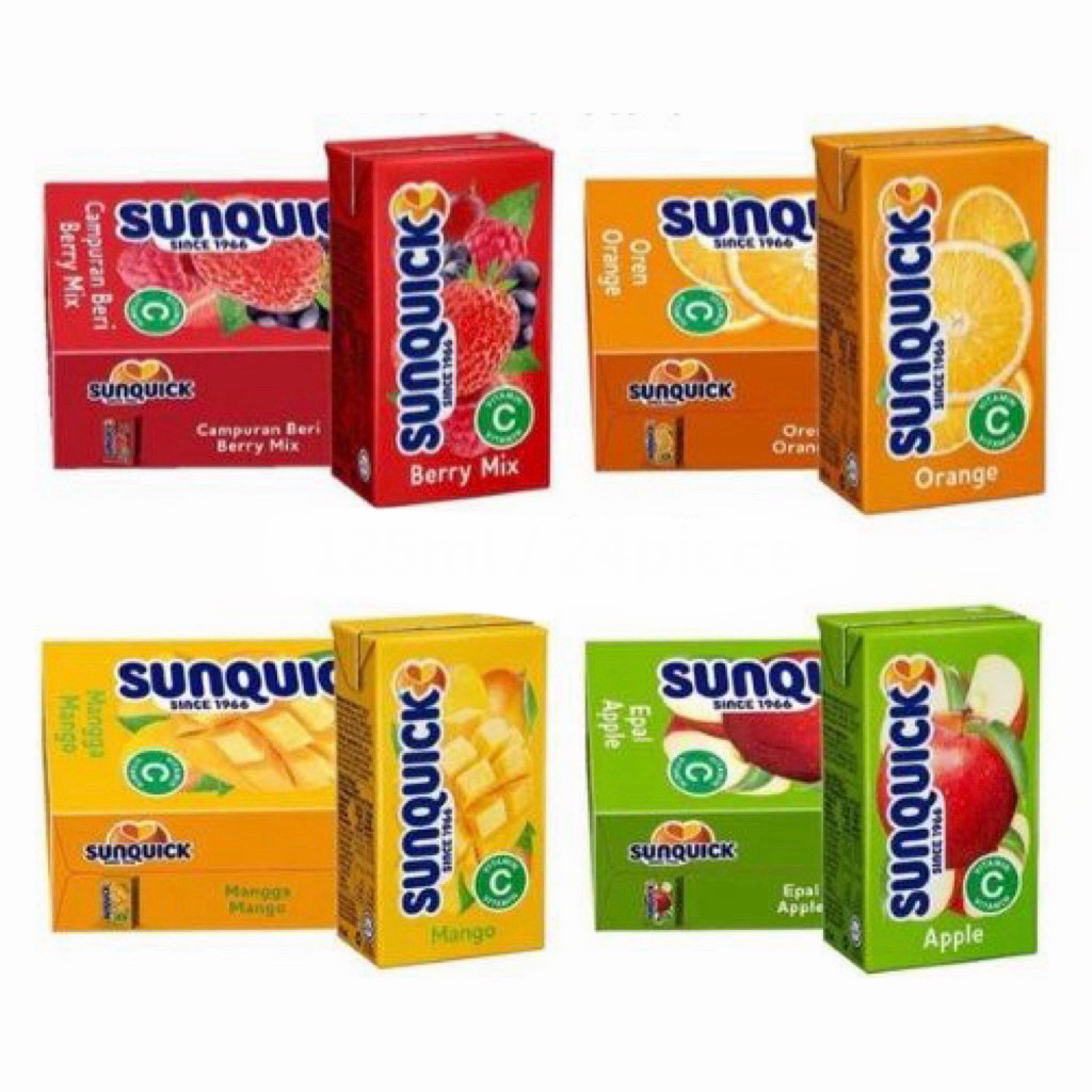 Sunquick Minuman Kotak Ready to Drink 20 x 125ml Assorted Fruit Drink ...