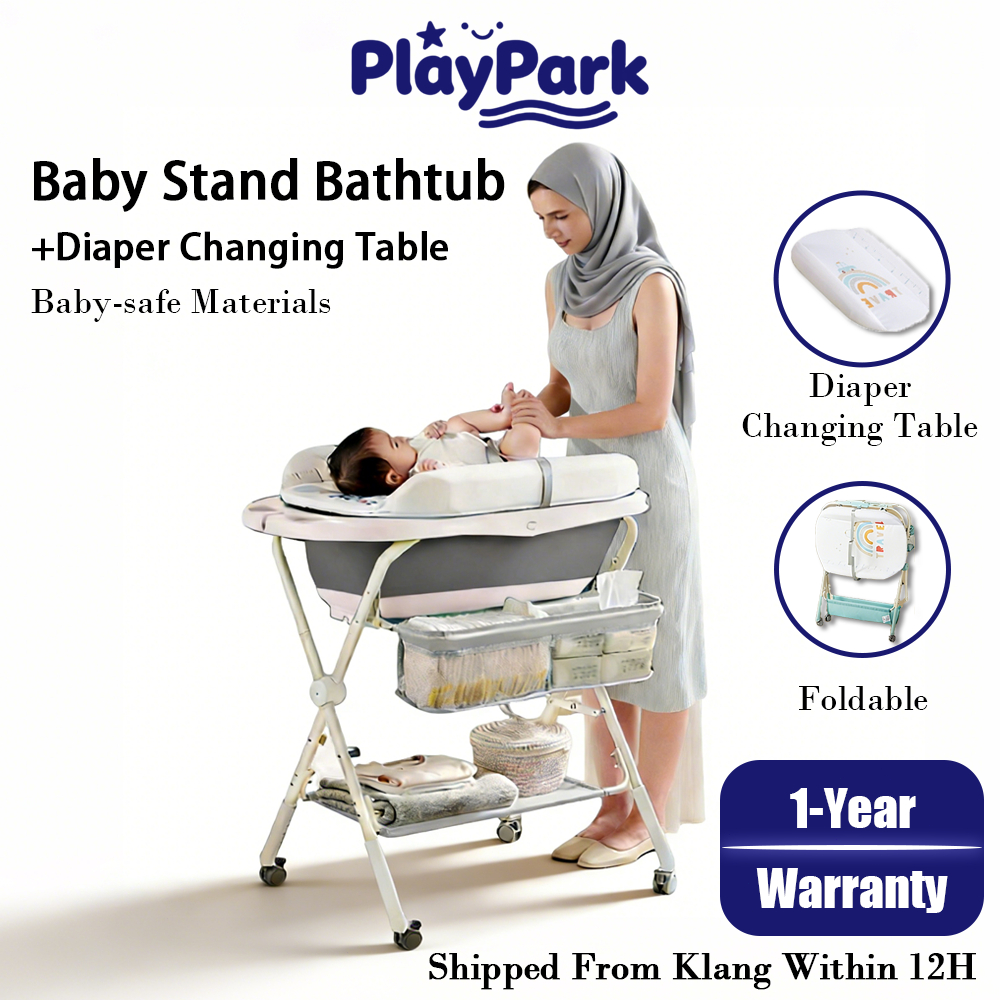 Playpark Baby Bath Tub With Stand Tempat Mandi Baby Foldable Besen ...