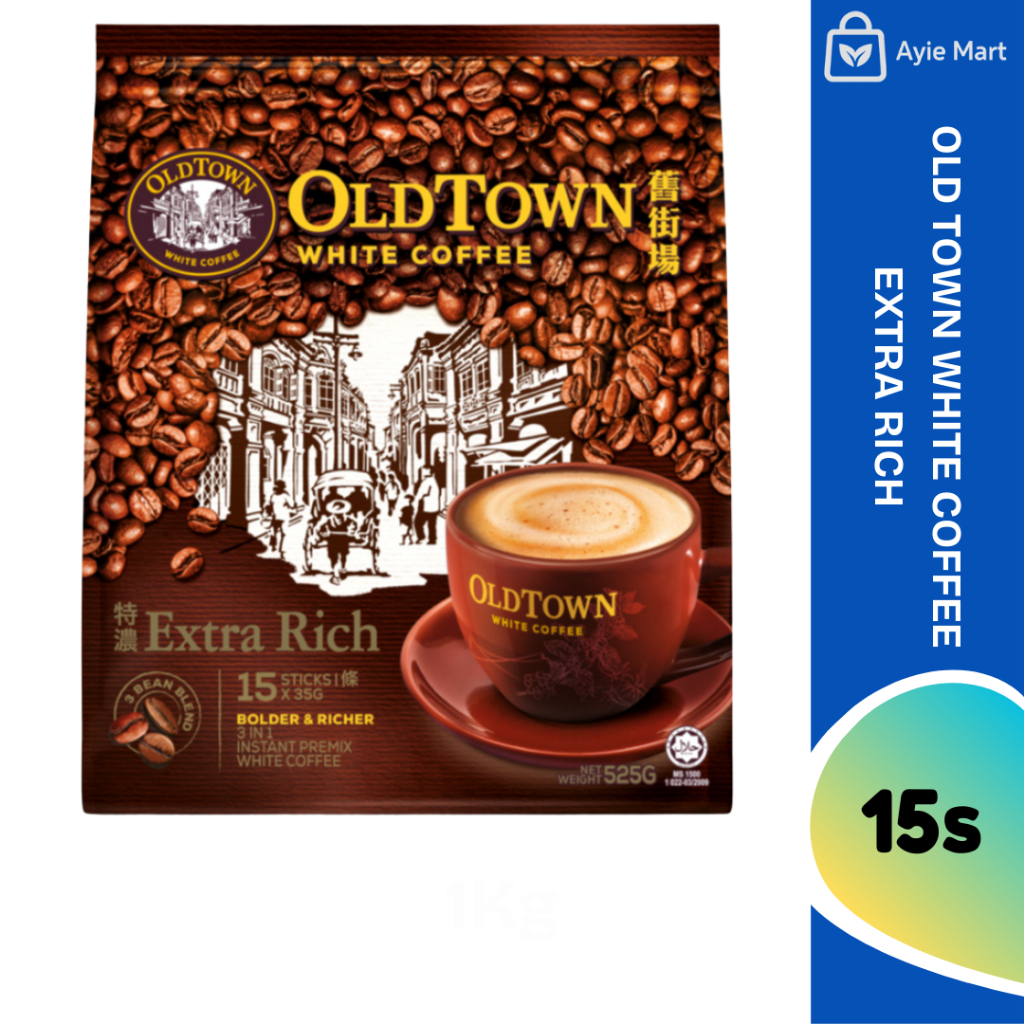 OLDTOWN White Coffee Extra Rich Extra Kaw 3in1 Instant Premix 15s x 35g ...