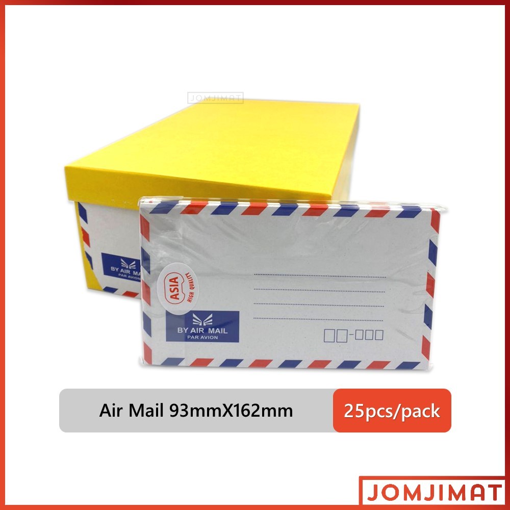 Air Mail Envelope 93mmX162mm 25pcs/pack / Sampul Surat Air Mail ...