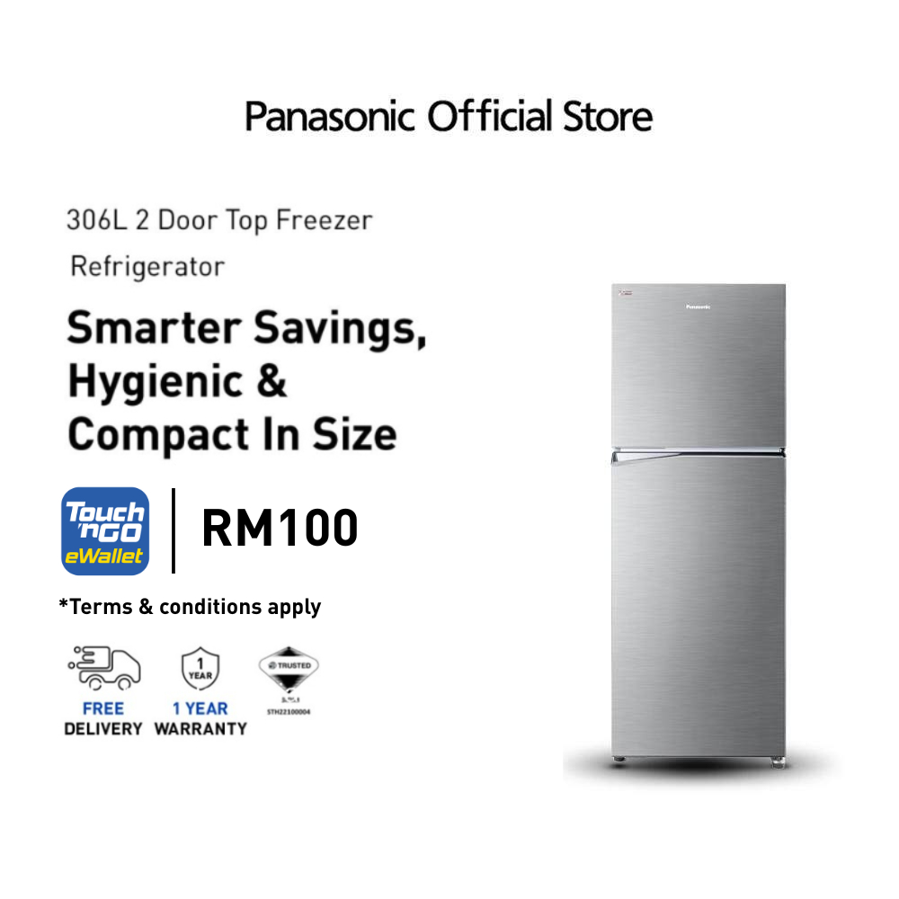 PANASONIC NR-TV341 325L INVERTER ENERGY SAVING 2-DOOR TOP FREEZER ...