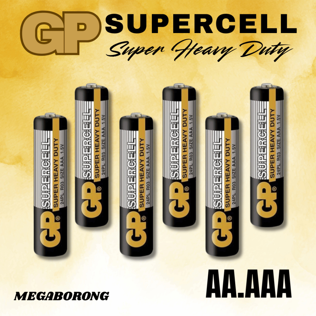 Bateri GP Supercell AA & AAA Tahan Lasak/GP Supercell Super Heavy Duty ...