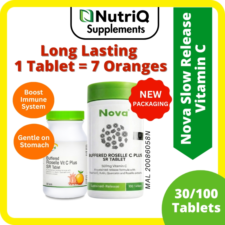 Nova Buffered Roselle Vitamin C Plus SR Tablet (100's) (Formula with ...
