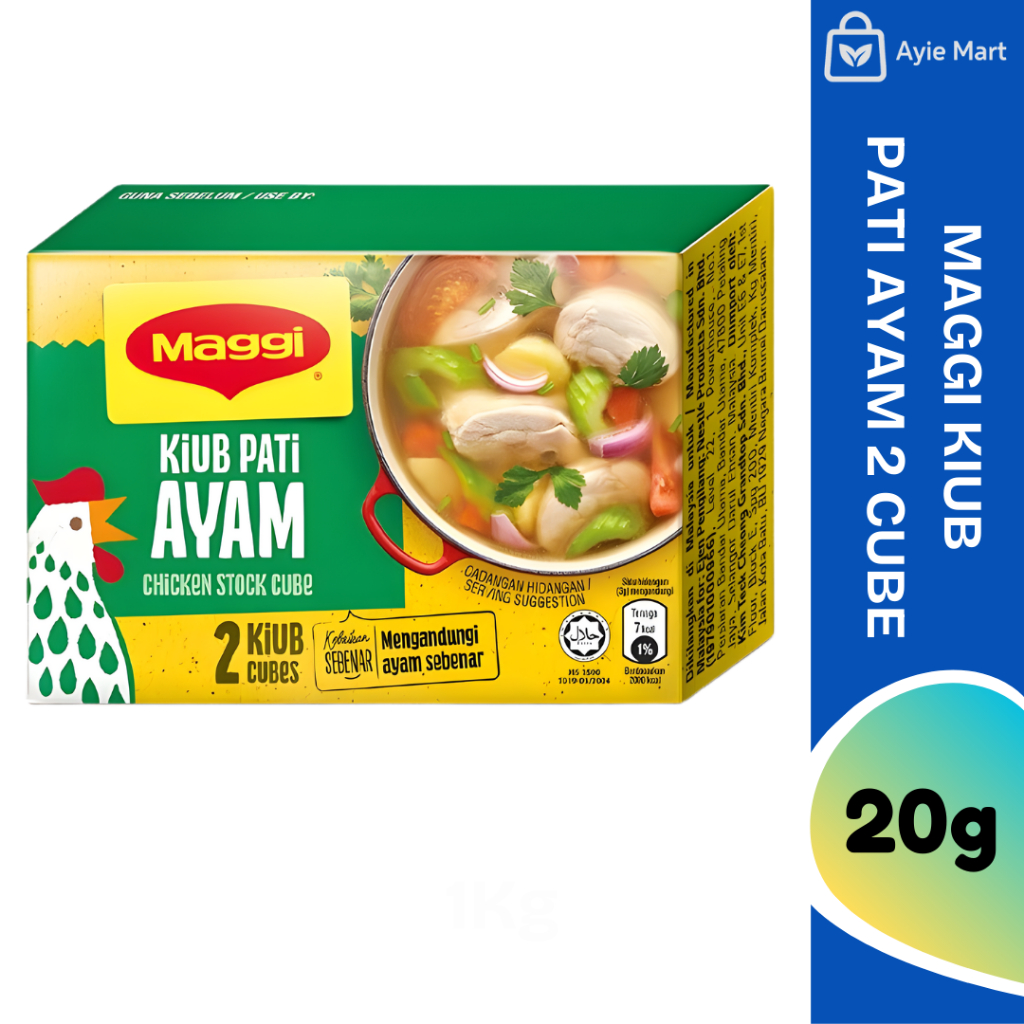 MAGGI Kiub Pati Ayam 20g (2 cubes) | Chicken Stock Cube Halal | Shopee ...