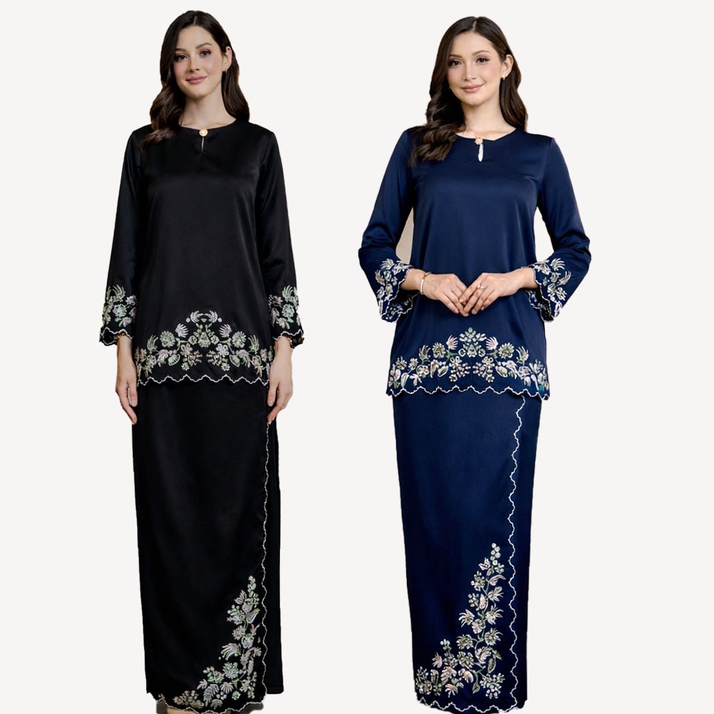 [Baju Raya 2026] ERA MAYA Suri Luxe Satin Sulam Baju Kurung Kedah Kain ...
