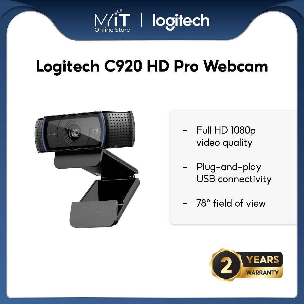 Logitech C920 HD Pro Webcam - 1080p Full HD Streaming Camera for ...