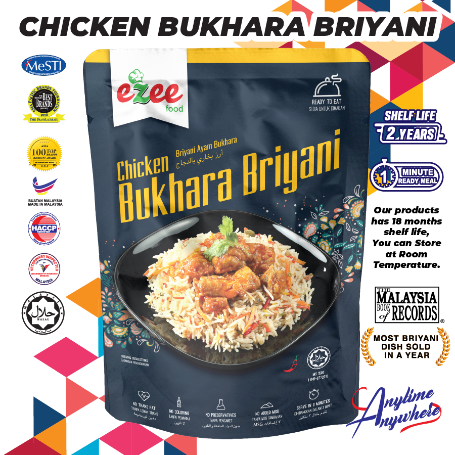 EZEEFOOD BUKHARA BRIYANI AYAM / BUKHARA CHICKEN BRIYANI 250G LOW GI ...