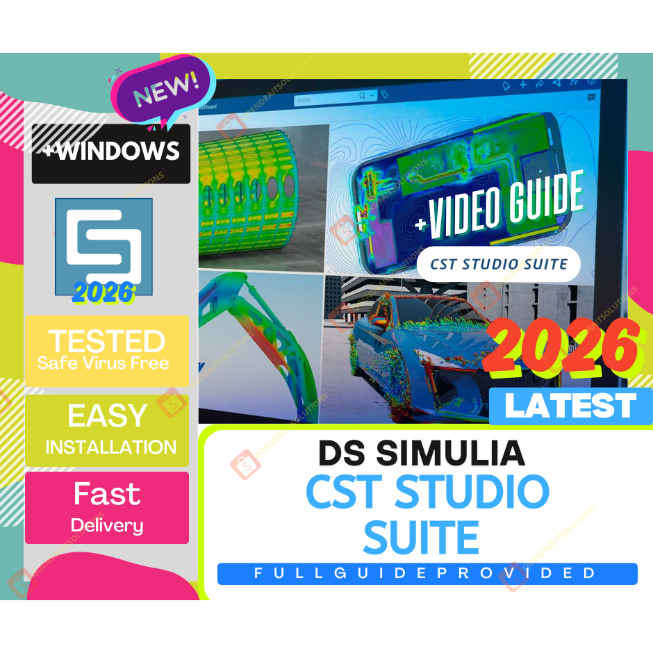 DS SIMULIA CST STUDIO SUITE 2026 SP1 + Video Guide🖥️🔥𝐋𝐀𝐓𝐄𝐒𝐓 | 𝐀𝐜𝐭𝐢𝐯𝐚𝐭𝐞𝐝 ...