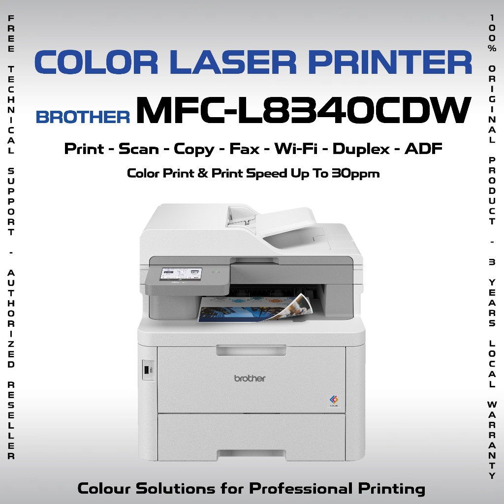 Brother MFC-L8340CDW A4 4in1 Color LED Laser Printer | WiFi & Phone ...