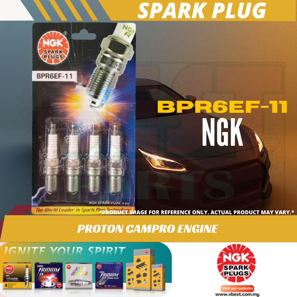 NGK BPR6EF-11 Spark Plug Proton Campro Gen2 Persona Saga BLM FLX Exora ...