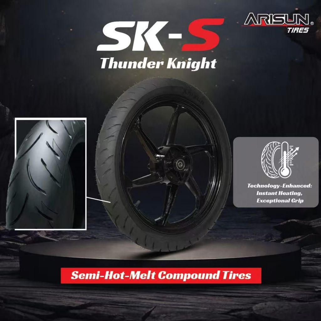 ARISUN TYRE TUBELESS RUN FLAT SK1 / SKS SUPER KNIGHT TYRE TAYAR MOTOR ...