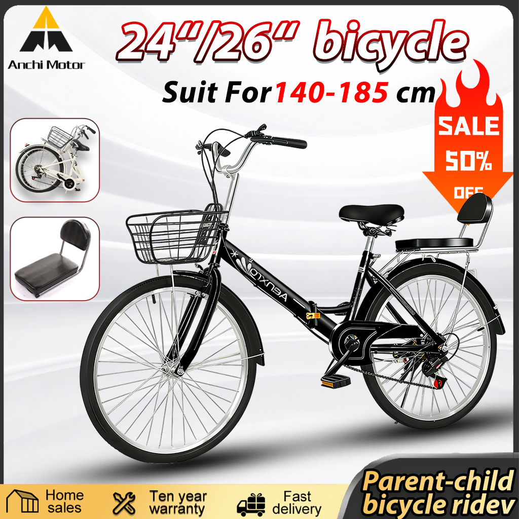 24/26" Basikal Lipat Dewasa Bear 180kg Folding Bike for 145-185cm Adult ...