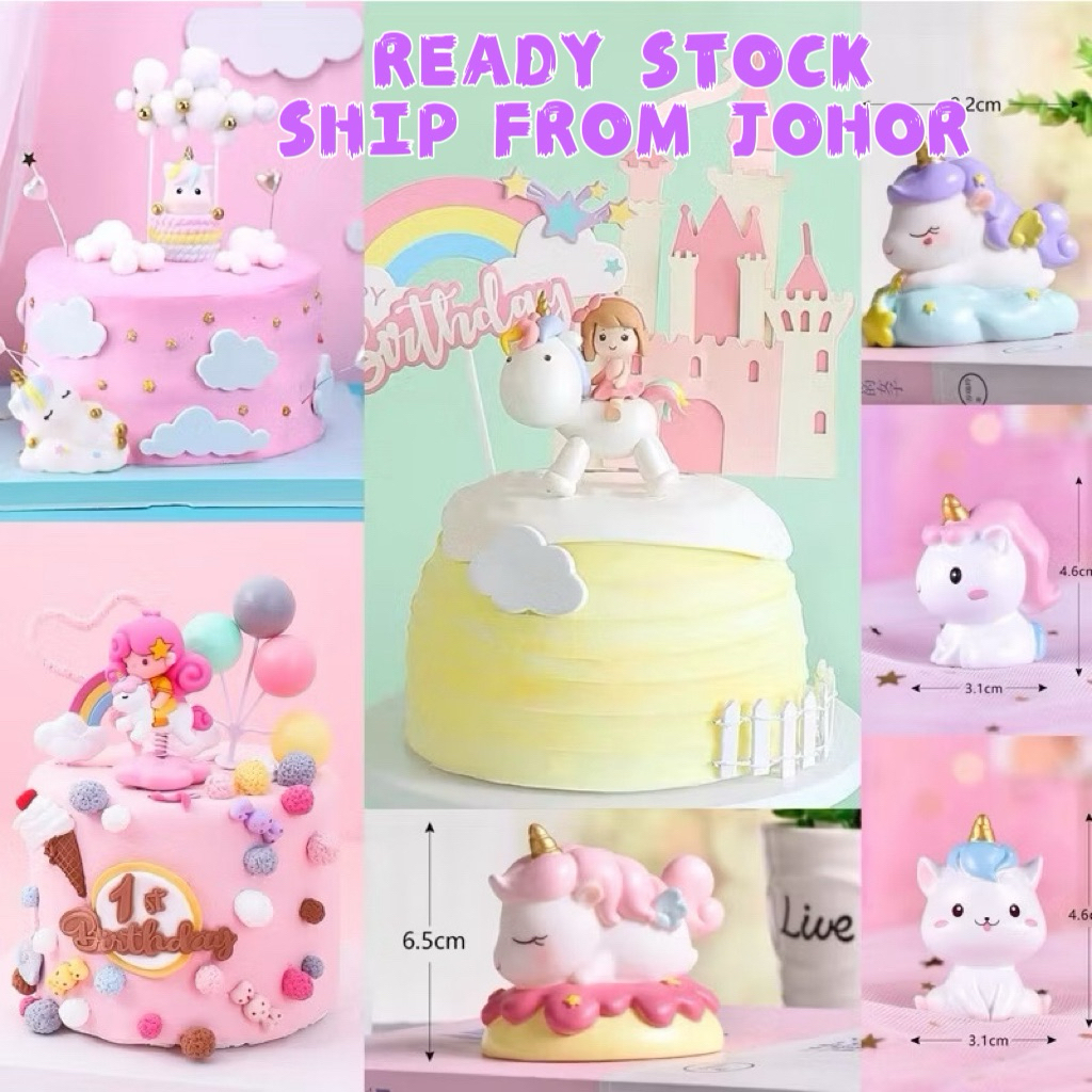 [IMOCHI] Unicorn cake topper decoration独角兽女孩蛋糕装饰摆件 | Shopee Malaysia