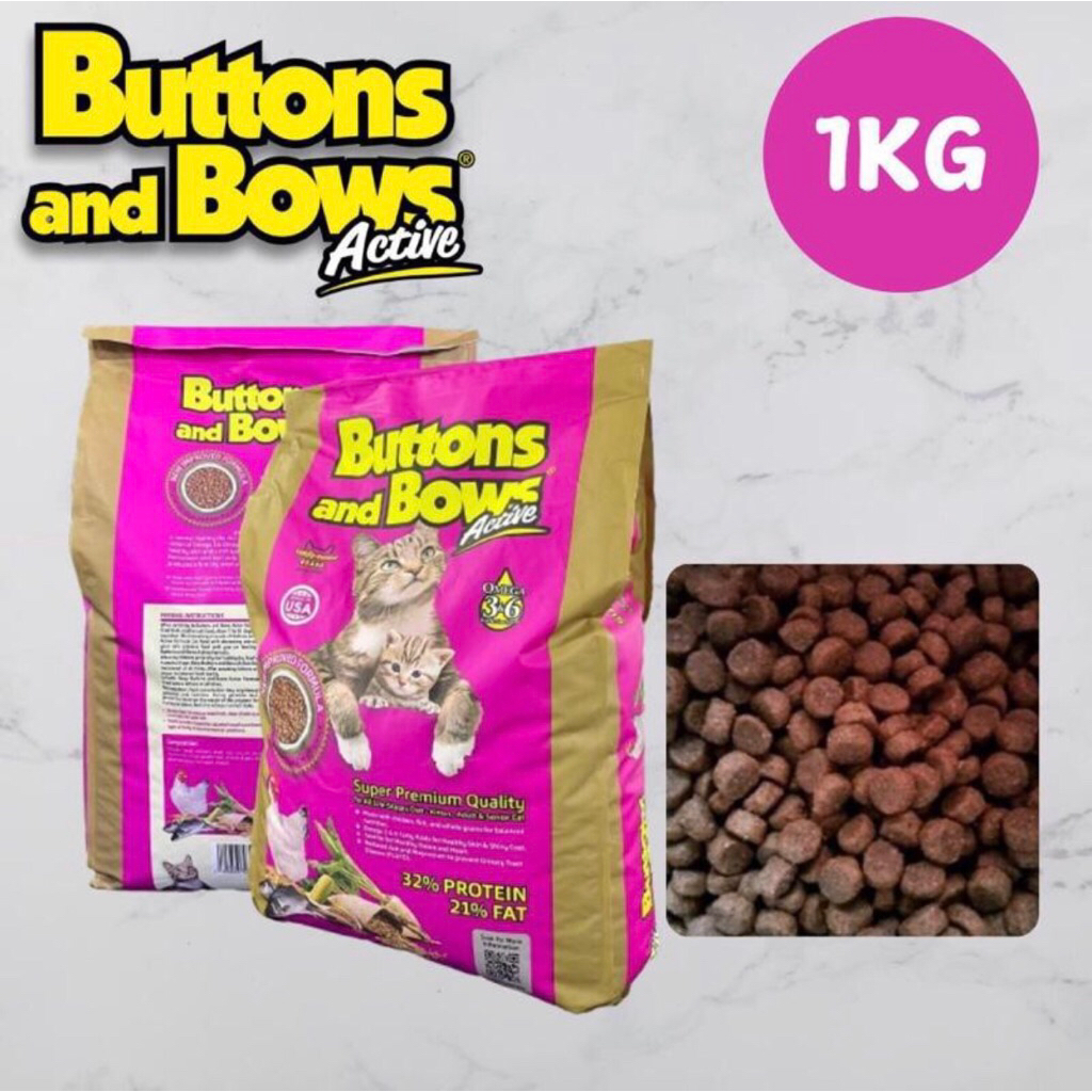 BUTTONS & BOWS ACTIVE CAT 1KG | Shopee Malaysia