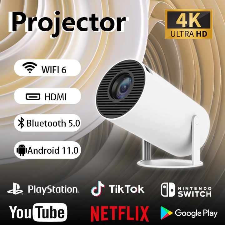 HY300 pro Projector 4K Android 11.0 HD Bluetooth 5G wifi HDMI Portable ...