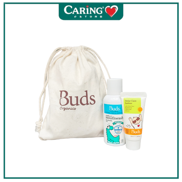 BUDS FRESH MINT MOUTHWASH 50ML + SOLAR CARE LOTION 10ML - GWP | Shopee ...