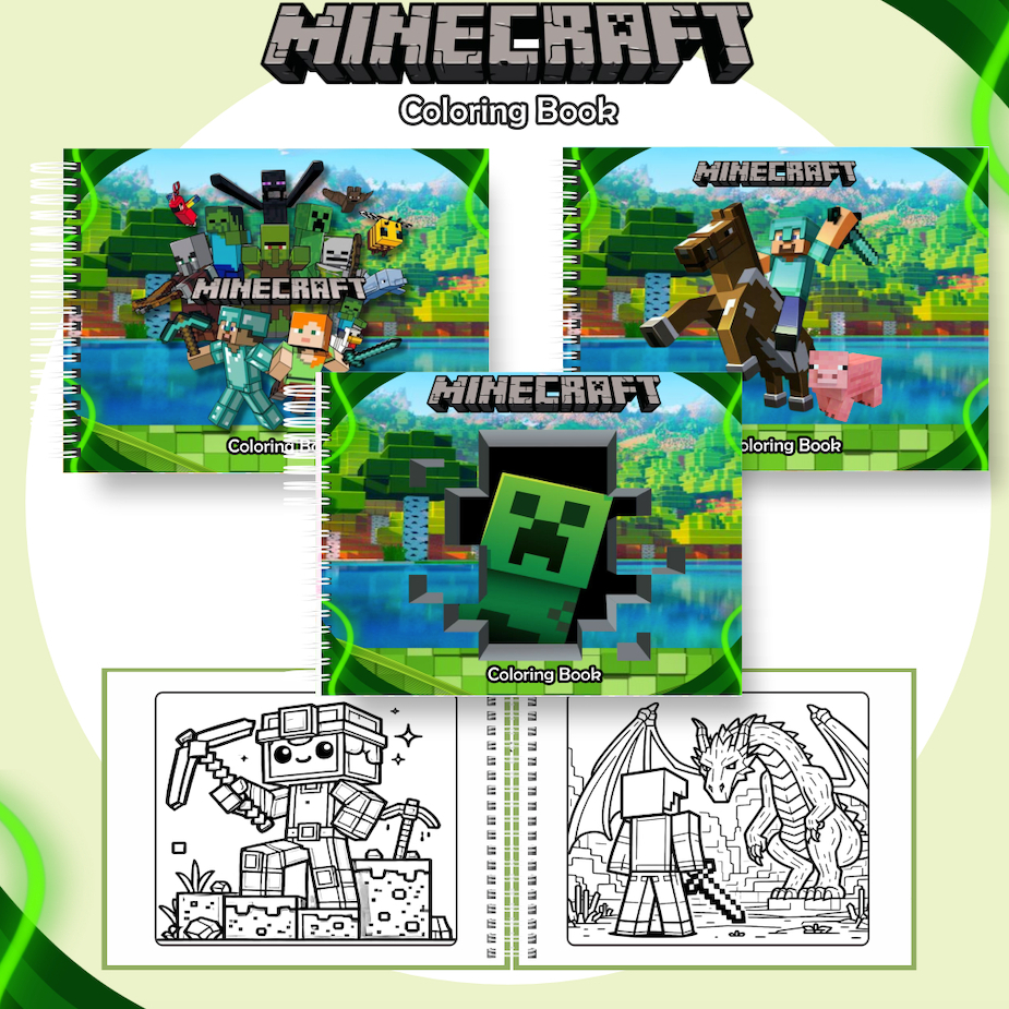 [PDF] 50+ Pages Minecraft Coloring Book | Kids & Adult Coloring eBook ...