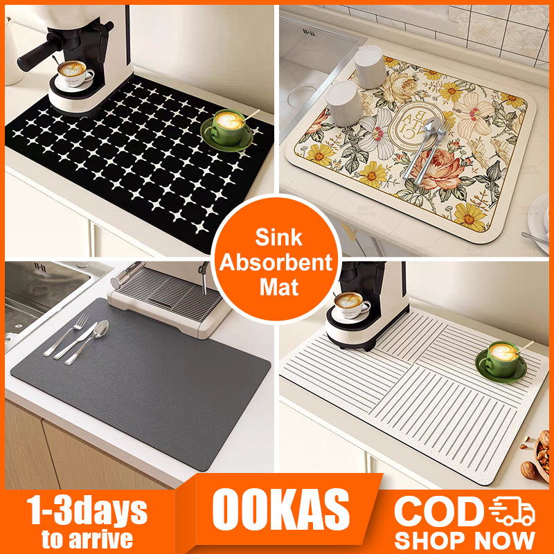 【Fast Dry】Kitchen Countertop Mat Table Mat Sink Mat Waterproof Drying ...