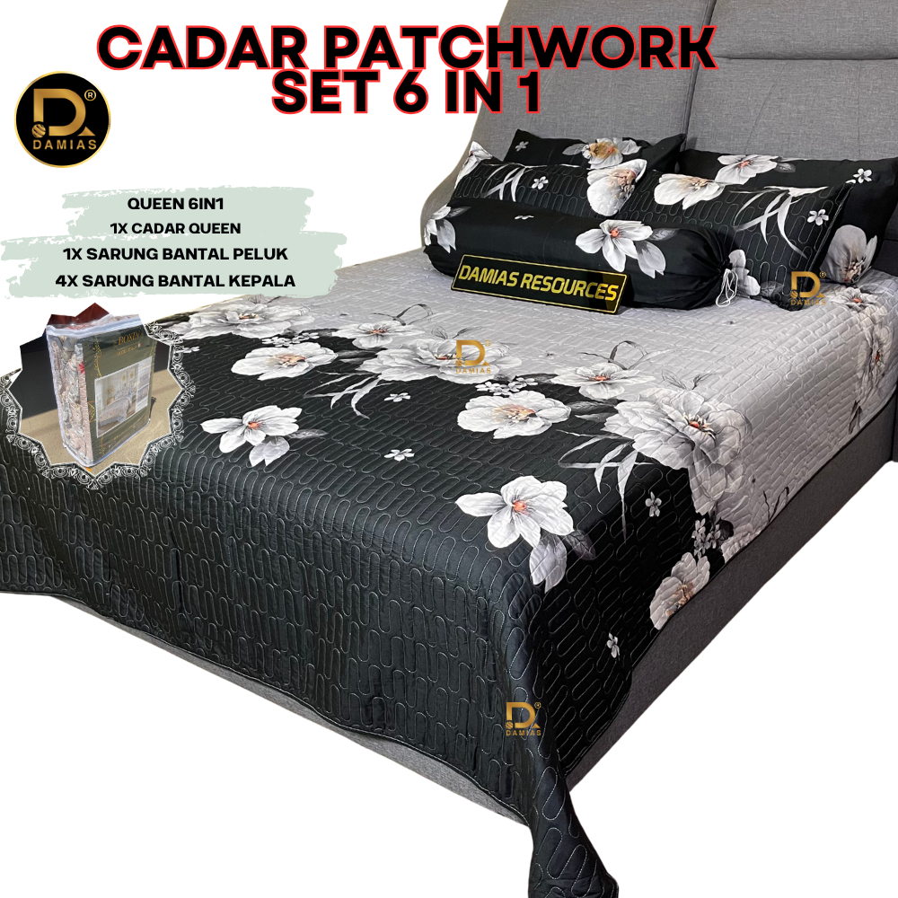 Bedsheet Patchwork Queen Cadar Patchwork Set 6 IN 1 / Bed Sheet Queen ...